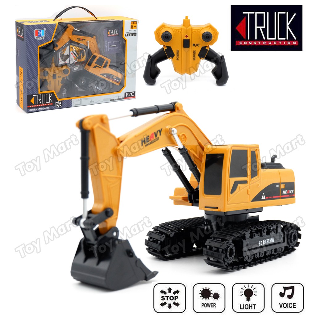 R/C Remote Control Excavator 360° Rotation RC Toy Construction Truck ...