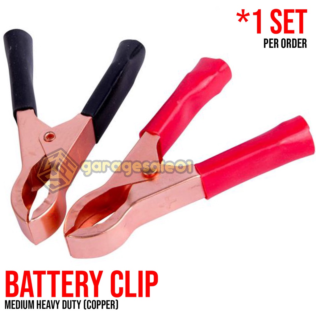 Insulated Battery Clip/Clamp Medium Copper Clad (PER SET) | Shopee ...