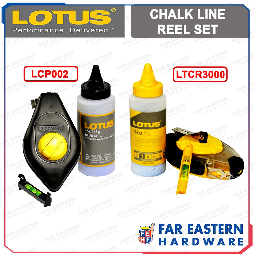 LOTUS Chalk Line Reel Set LCP002 / LTCR3000 30M LTHT | Shopee Philippines