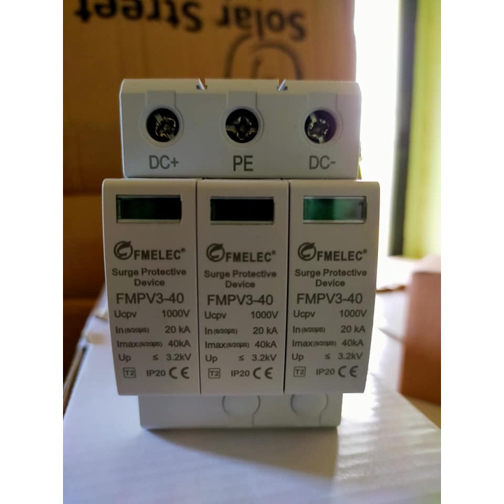 DC spd for solar installations dc surge protection device 3 pole 1000v ...
