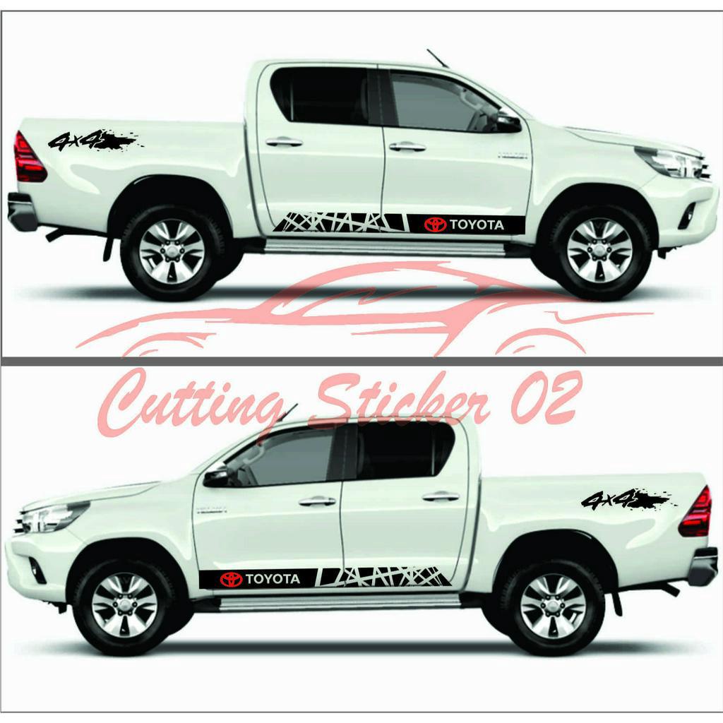 Toyota HILUX Car Sticker CUTING 4X4. Car LIST Sticker | Shopee Philippines
