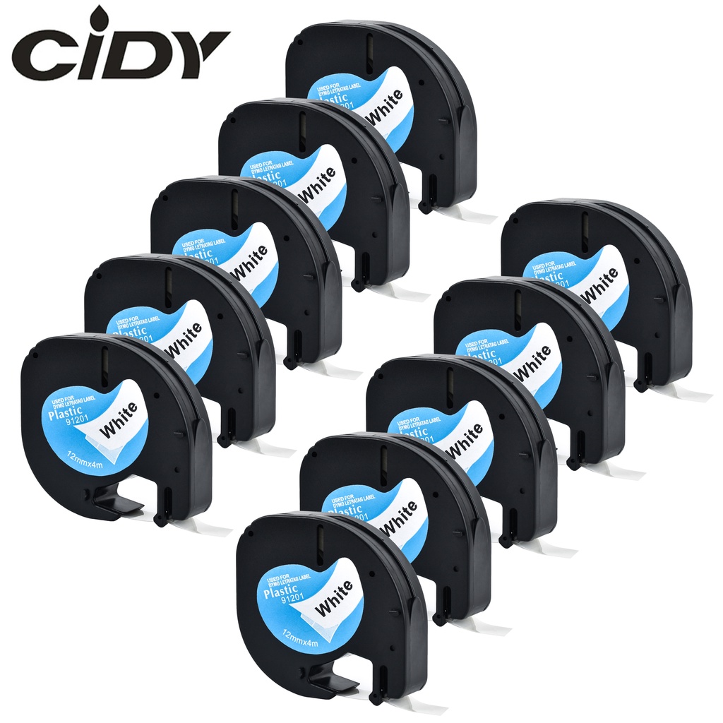 5pcs 10Pcs 91201 91331 12mm Compatible for Dymo Letratag Plastic White Label Tape for DYMO LT ...