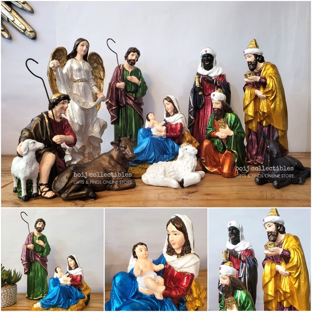 10-Piece Carmel Nativity Scene Set 12-Inch +Handcrafted Religious ...