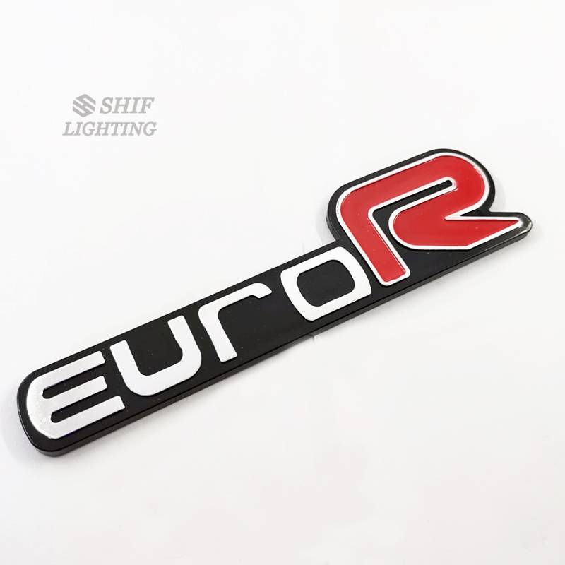 1 x ABS EuroR Euro R Logo Car Auto Rear Emblem Badge Sticker Decal ...