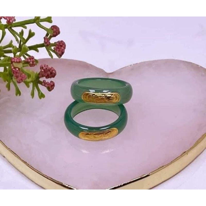 Green Agate Money Catcher Piao Ring (Lucky Charm) | Shopee Philippines