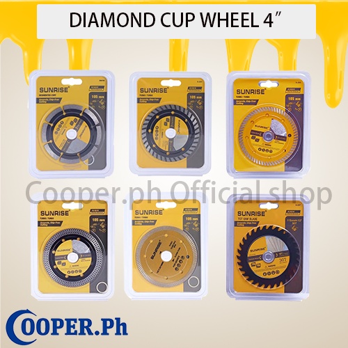 SUNRISE 105x20/16MM Diamond Cutting Disc 4”Turbo segmented | Shopee ...