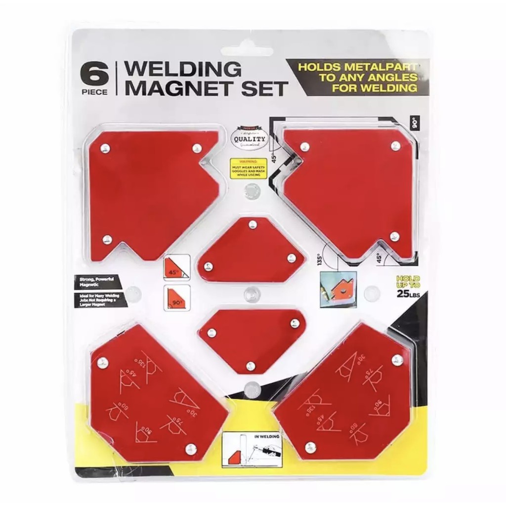COD 6Pcs Welding Magnet Locator Set Holders Multi Angles Tool Pack 1/4 ...