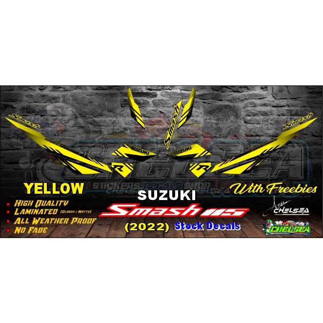 Suzuki Smash 115 (2022) Stock Decals/ Stickers with freebies | Shopee ...