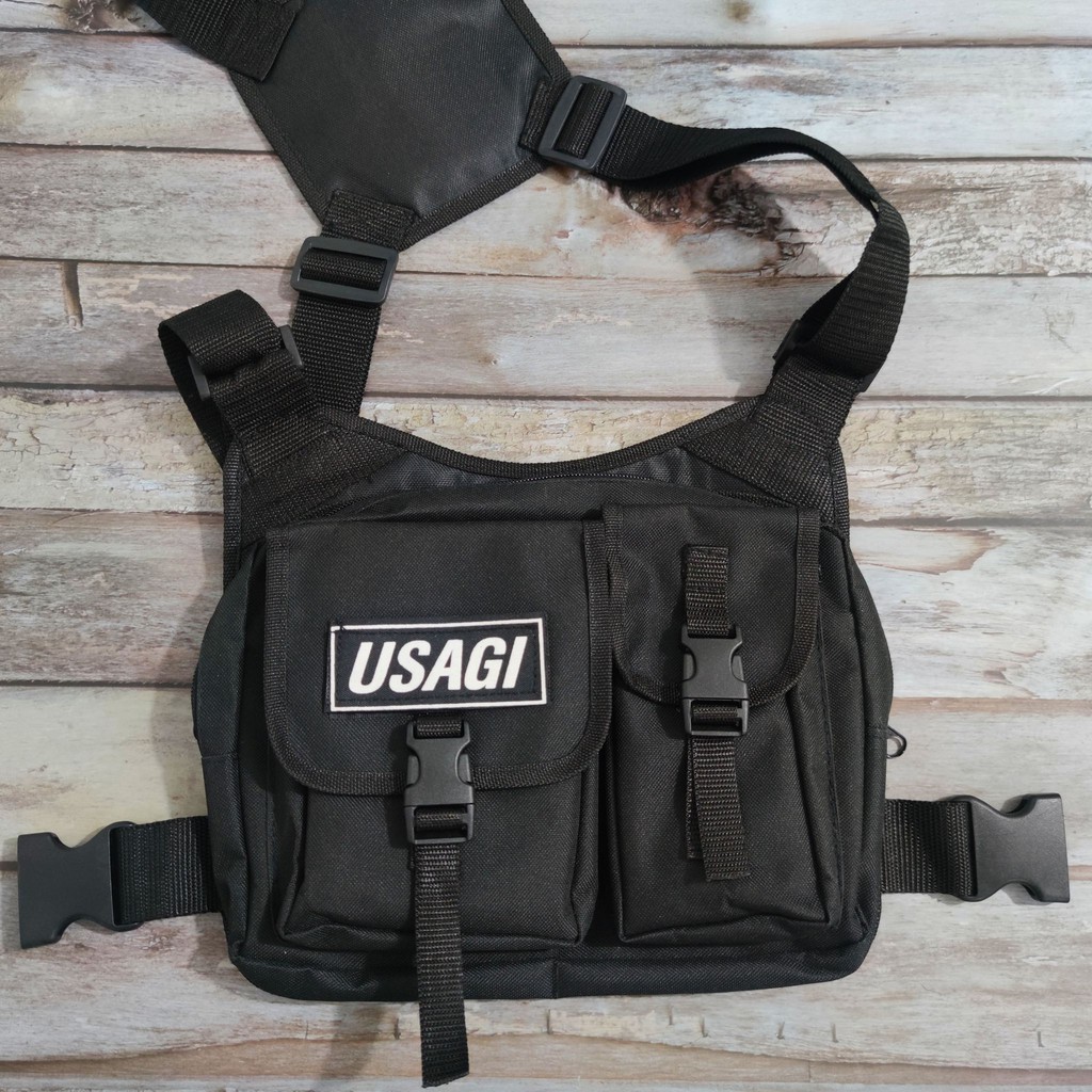 USAGI Chest Rig Front Tactical Anti Theft Motorcycle Bag | Shopee ...