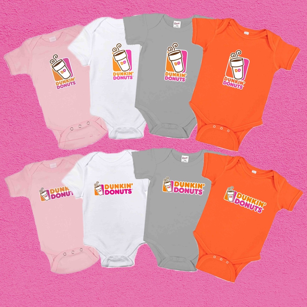 HANIEKT DUNKIN D0NUT PRINT BABY ONESIE | Shopee Philippines