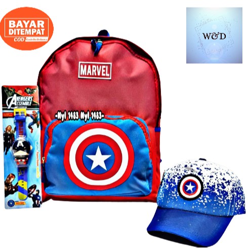 Wd Bags Marvel Character Backpacks For Children Free Hats And Watches ...