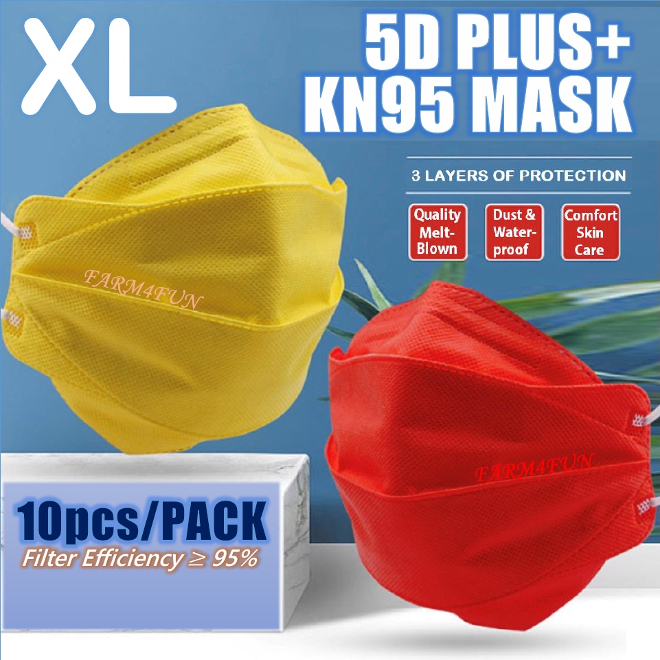 [Cheapest] MASK XL-Xxl Extra Large 5D PLUS 10 Pcs KF94/KN95 FACE ...