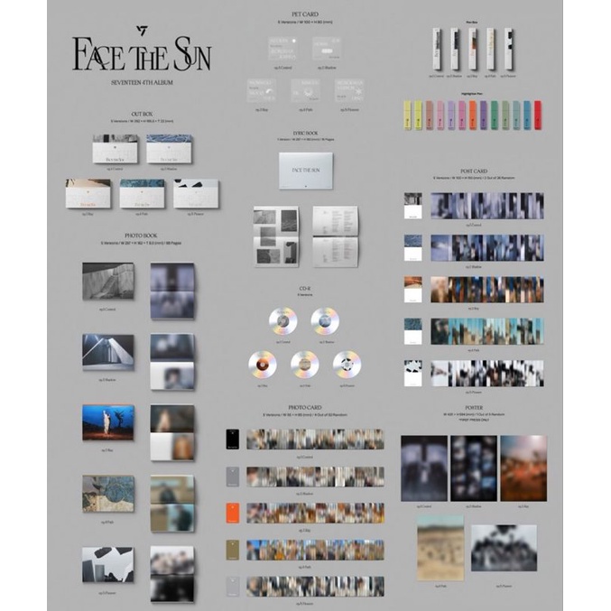 SEVENTEEN 4th ALBUM ' FACE THE SUN | Shopee Philippines
