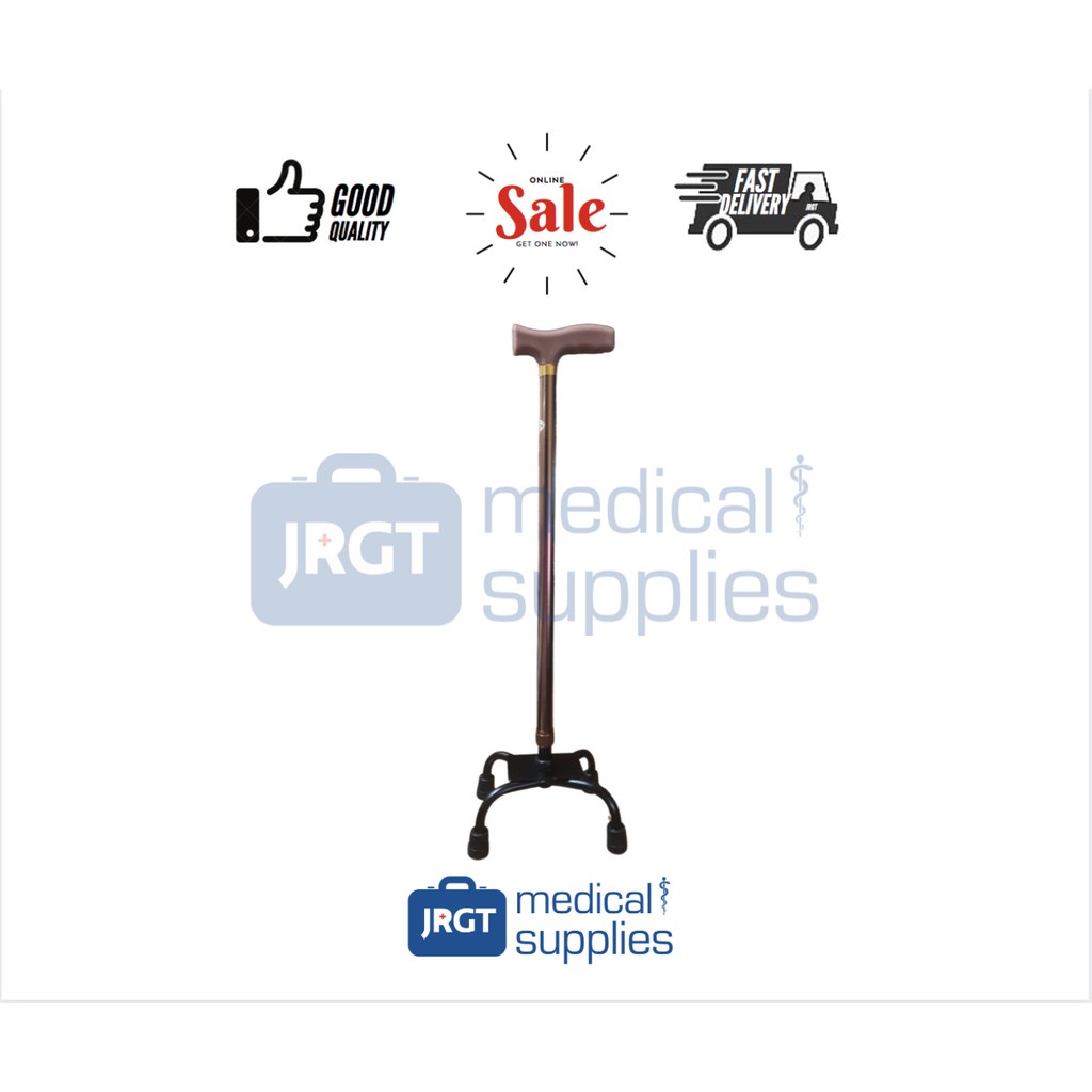 Adjustable Quad Cane (Color: Bronze) | Shopee Philippines