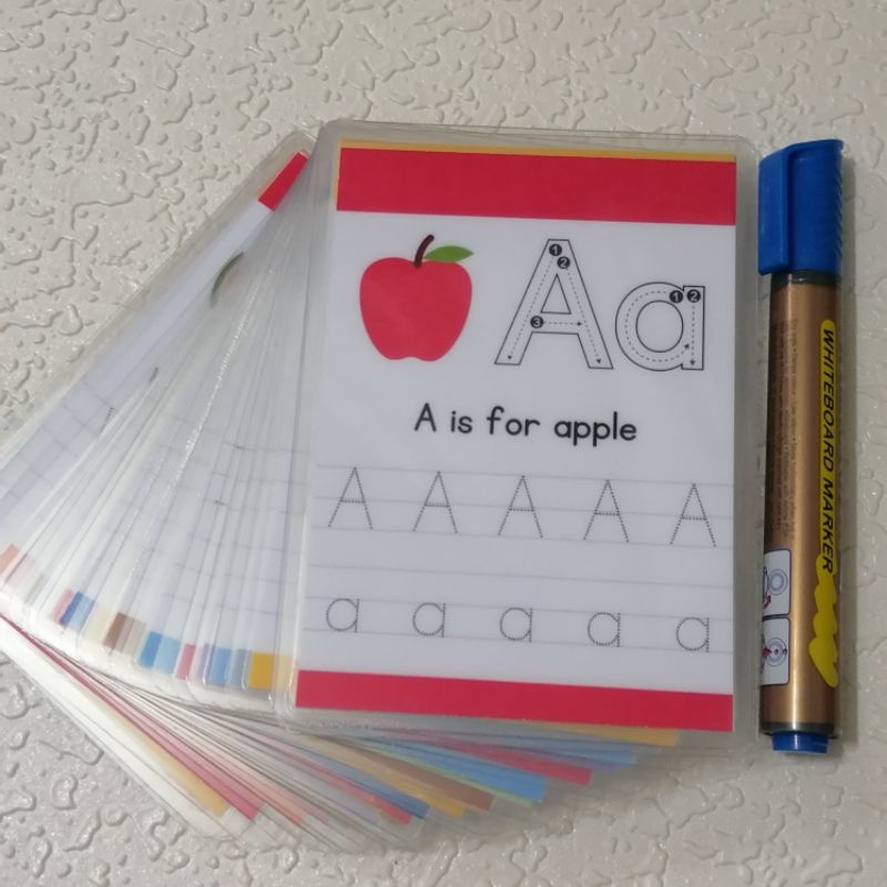 Alphabet Letter Tracing Flashcards (Uppercase Lowercase Letters ...