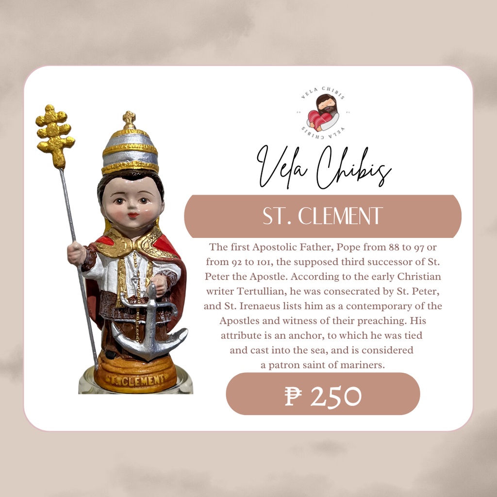 St. Clement (San Clemente de Angono) Chibi Image / Chibi Saint | Shopee ...