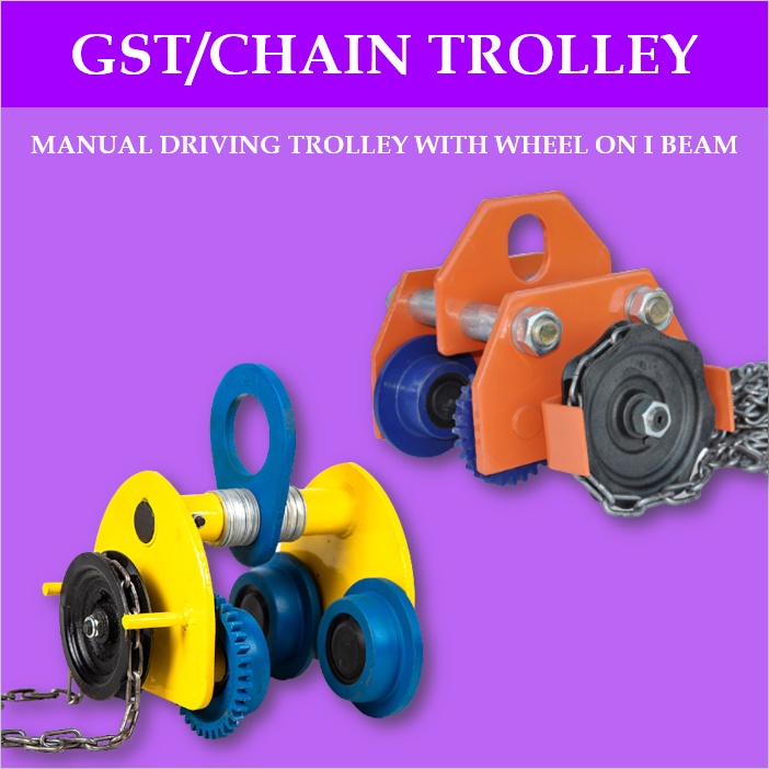 2T 3T One Two Shafting Geared Chain Trolley Manual Driving Trolley With ...