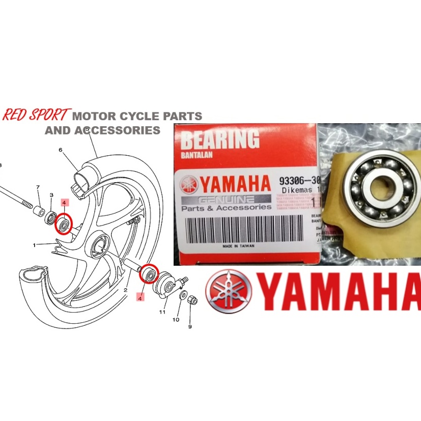 FRONT WHEEL BEARING ( per piece ) for Mio Sporty mio i 125 , aerox 155 ...