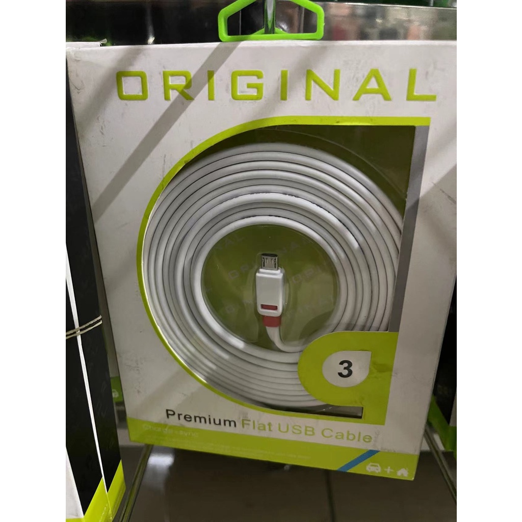 TT Charger charging cable Flat Usb cable 3 meters for android v8 micro ...