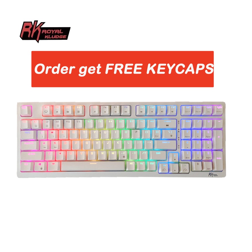 RK98 Mechanical keyboard Hot-Swappable 98 keys supports 3 mode 2 ...