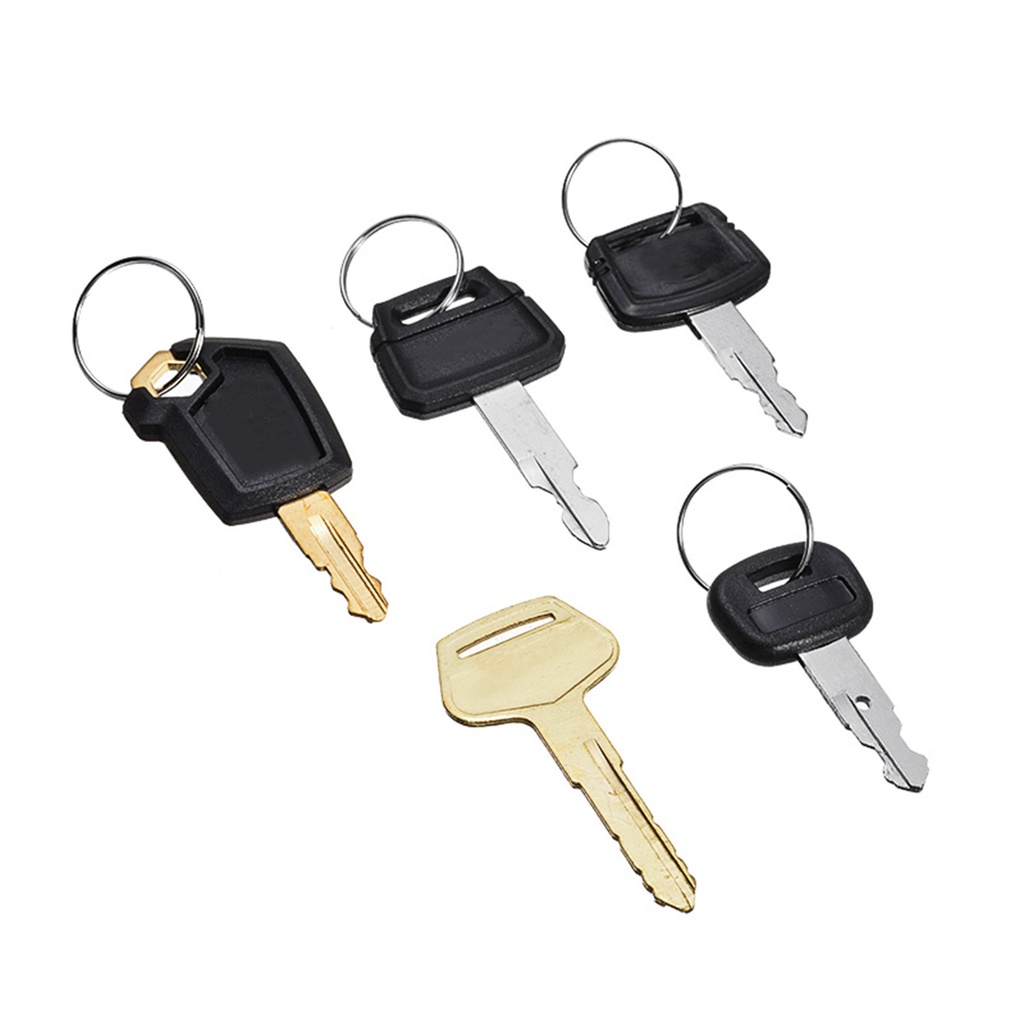 5Pcs Excavator Keys Set Caterpillar Hitachi Kobelco Komatsu Kubota ...