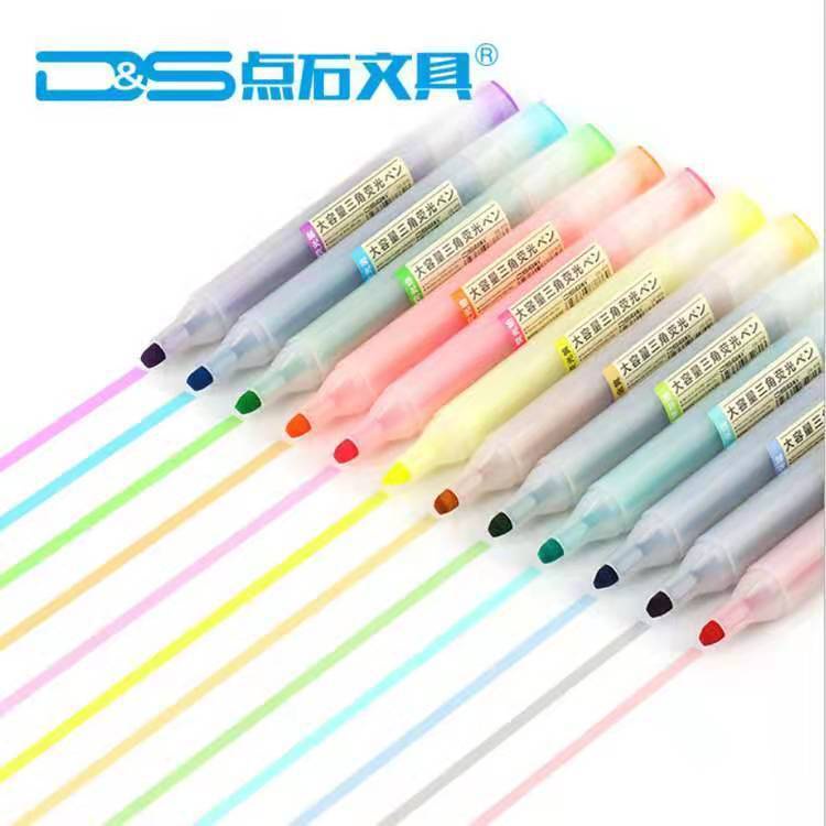 Triangle Highlighter Pen 6 Colors/Set 1mm 5mm Muji Style Design Big ...