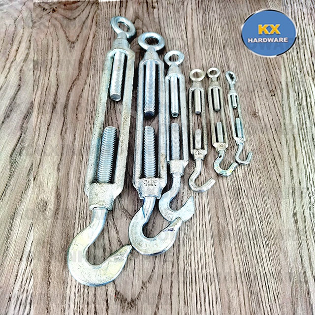 Hook & Eye Turnbuckle Wire Strainer Tension Steel Sunshade Rope Cable ...