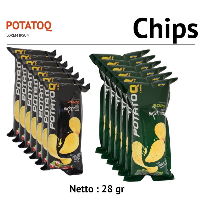 Potato Q Chips MUI Halal Potato Chips Snacks - 28gr | Shopee Philippines