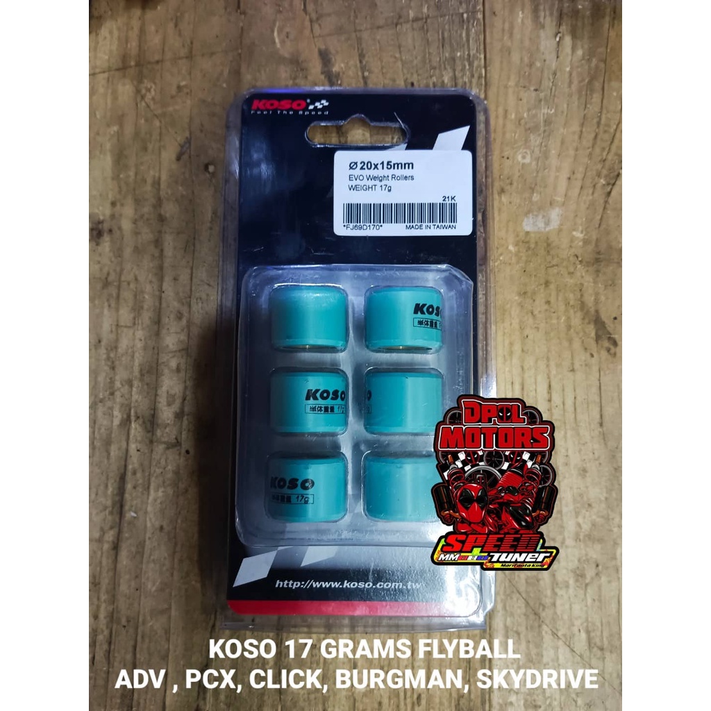 KOSO FLYBALL 17 GRAMS ADV 150 CLICK 125 /150 PCX 150 / 160 BURGMAN ...