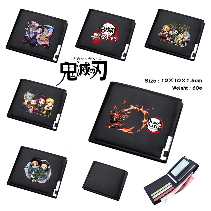 Cartoon Wallet Anime Wallet Two Fold Wallet Card Holder Demon Slayer ...