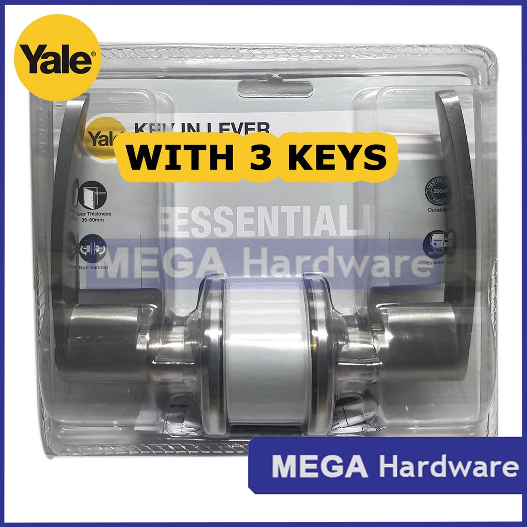 Yale Lever Type Essential Entrance Lockset Doorknob VL4467 VL4447 (also ...
