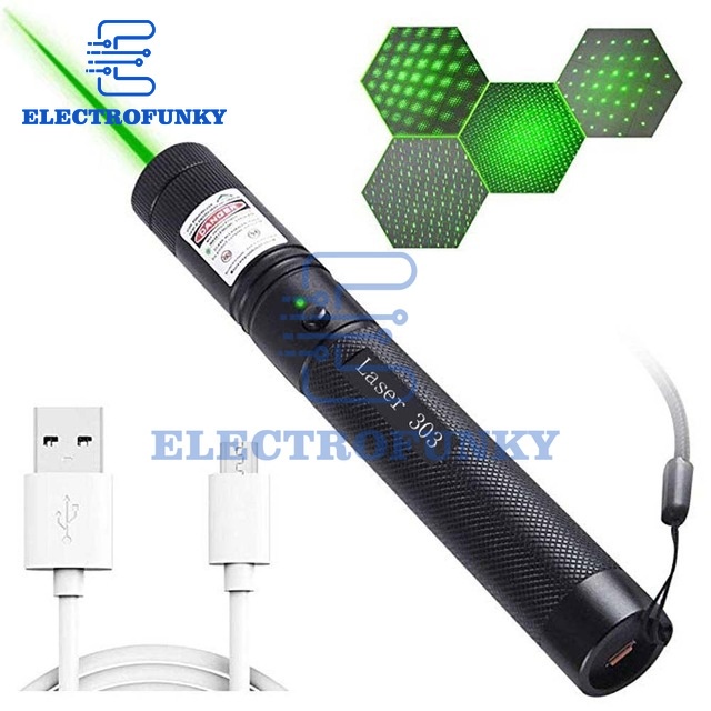 Charge 532nm Green Laser Pointer Light Pen Visible Beam High Power 10 ...