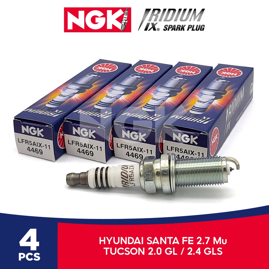 NGK 4Pcs LFR5AIX-11 Iridium IX Spark plug for Hyundai Santa Fe 2.7 Mu ...