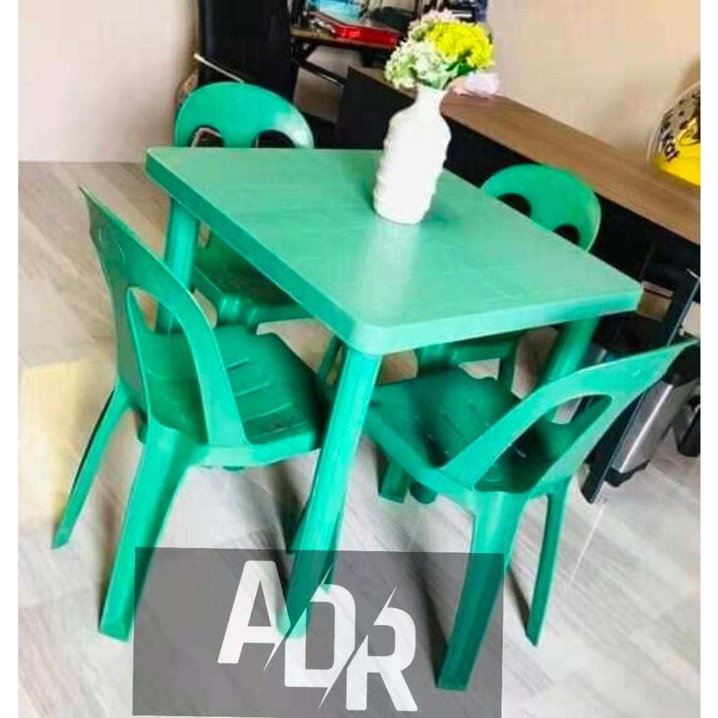 monoblock dining table set (30x30) four seater | Shopee Philippines