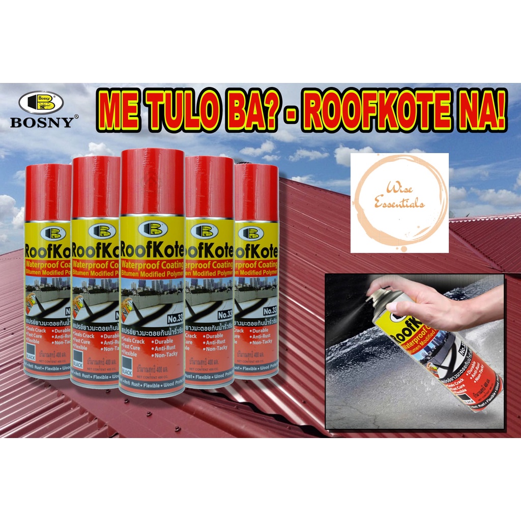 BOSNY ROOFKOTE Water Proofing Spray | Shopee Philippines