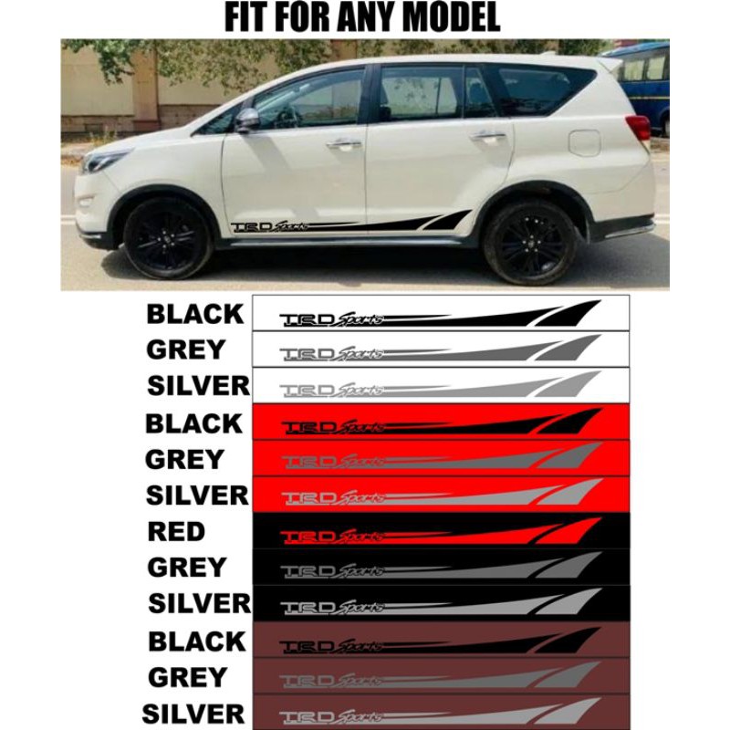 2pcs Toyota Innova Side Body Sticker Design TRD SPORT for Any Model ...