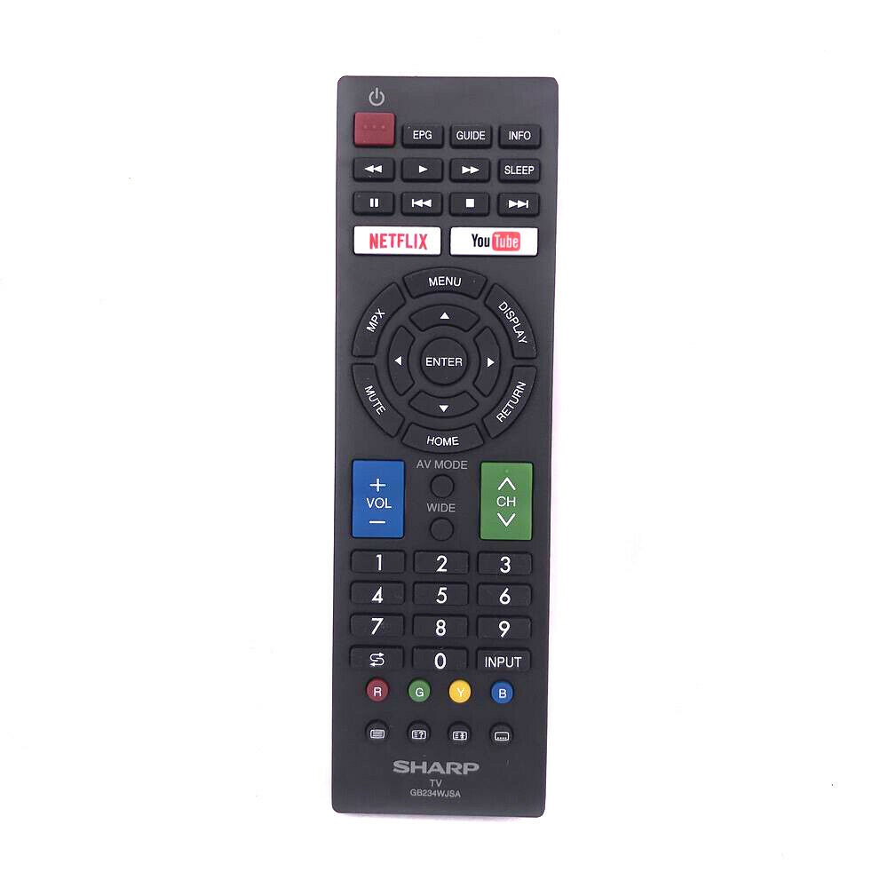 SHARP AQOUS SMART LED TV REMOTE CONTROL * * (GB234WJSA) - NETFLIX ...