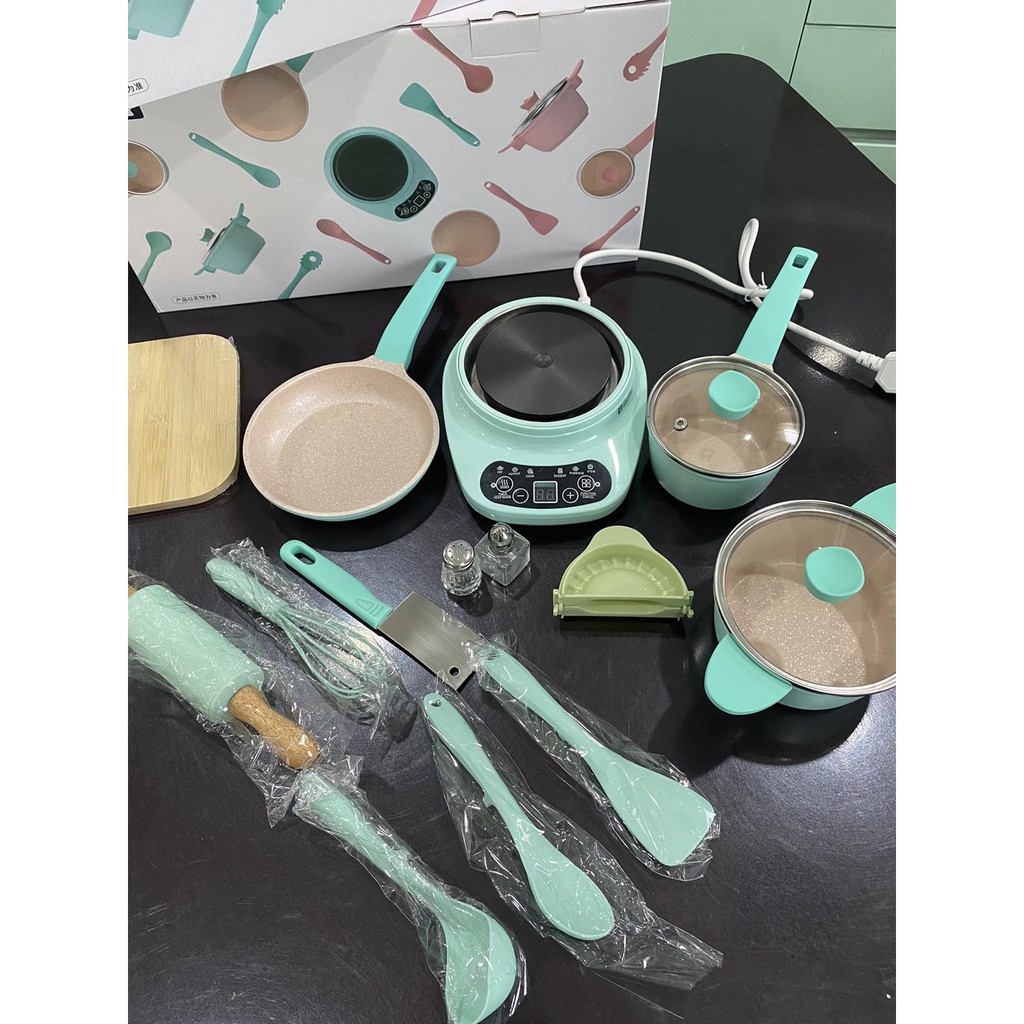Kids Mini Real Cooking Set / Real Cooking Set with Real Rice Cooker and ...