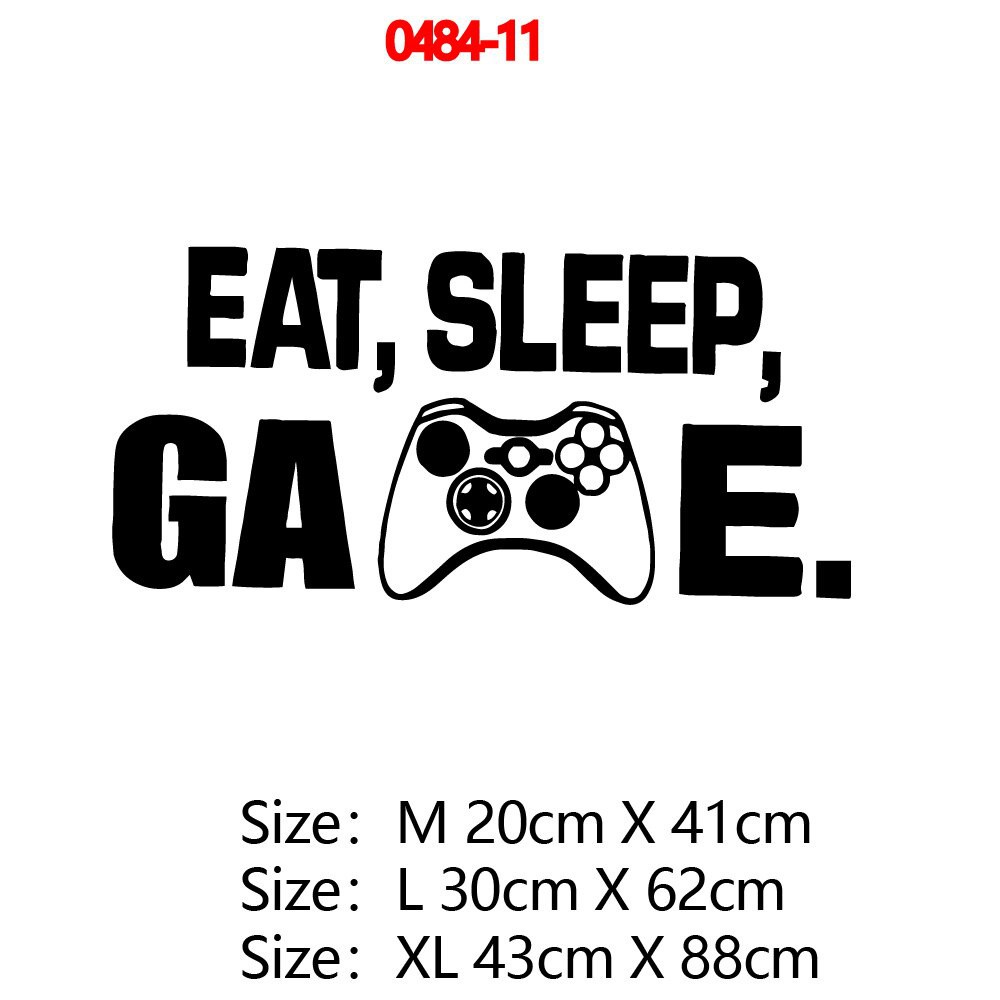 Gamer Wall Sticker Vinyl Mural Wallpaper For Kids Boys Room Decoration ...