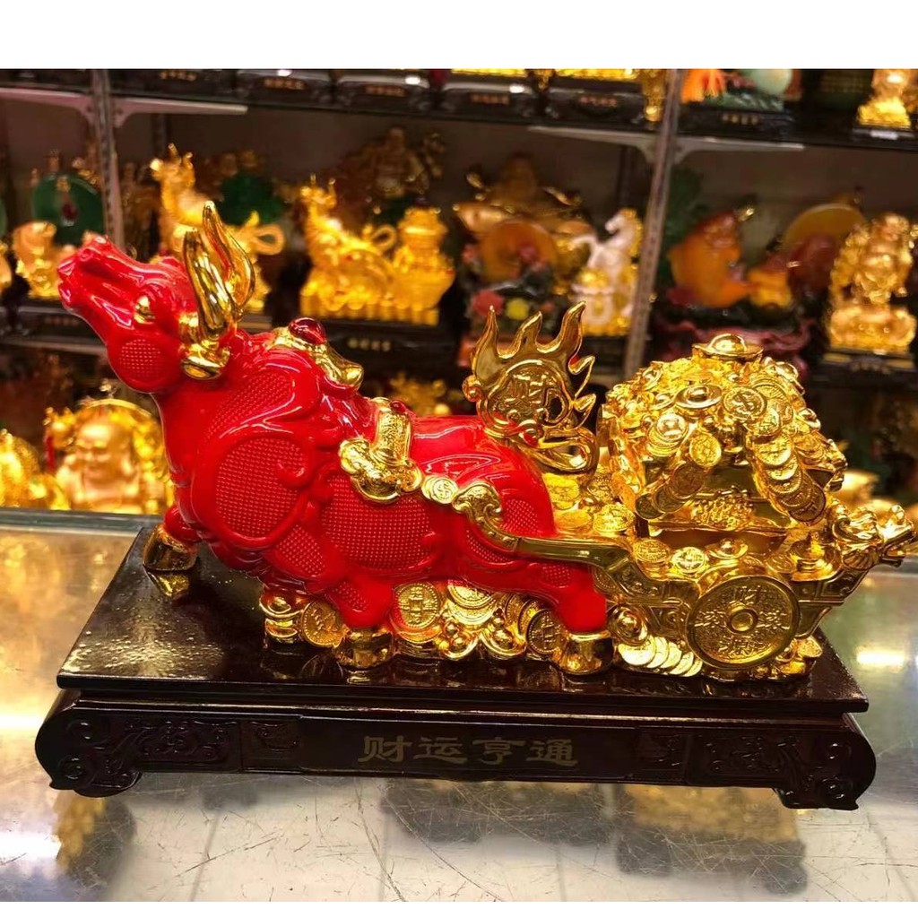New Year Of the OX in Money Luck Coins Display Bull Cow | Shopee ...