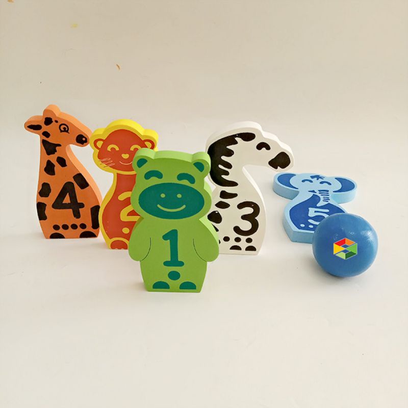 KAYU Bowling Animal Character Animal Character Toy Agility Educational ...