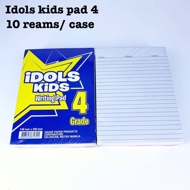 Idols KIDS Grade 4 Pad Paper by ream | Shopee Philippines