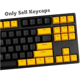 Yellow Black RK61 Keys PBT keycaps backlit two-color mechanical ...