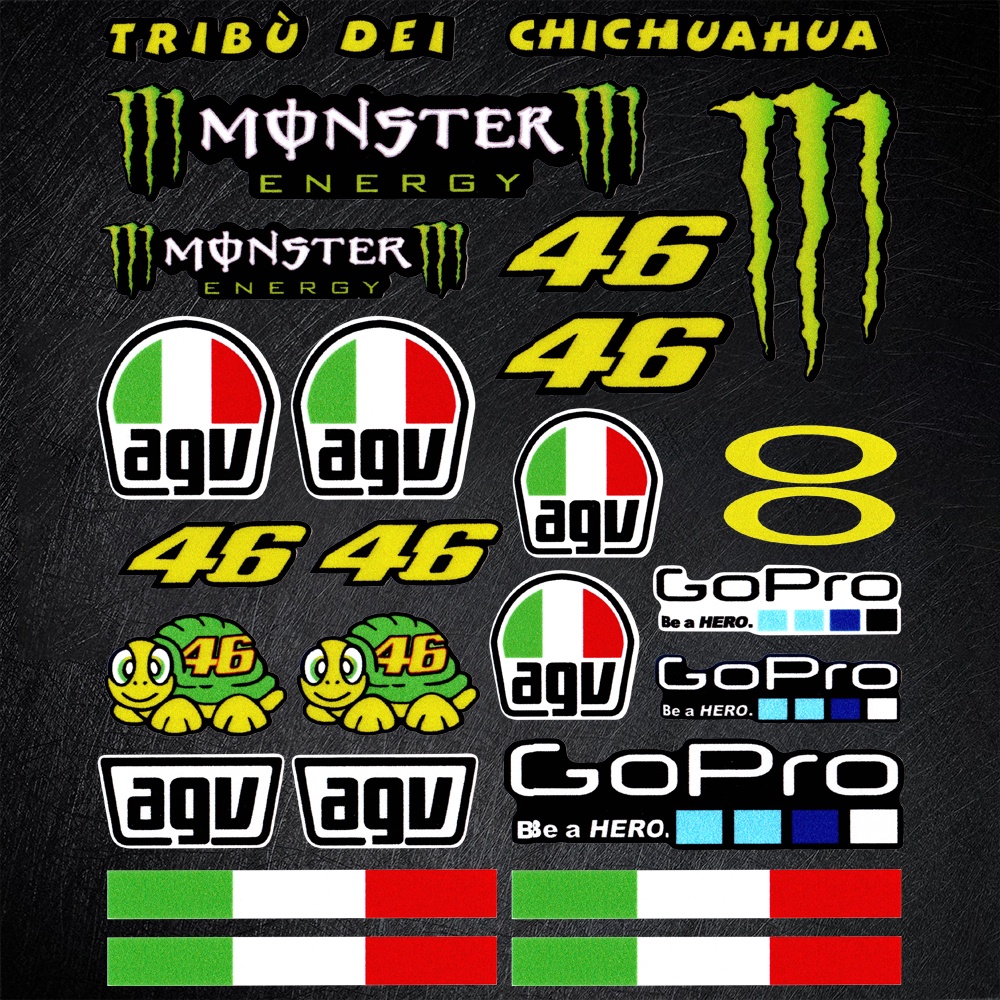 For 46 Yamaha Stickers For Motorcycl Helmet Decorative Stickers Mount ...