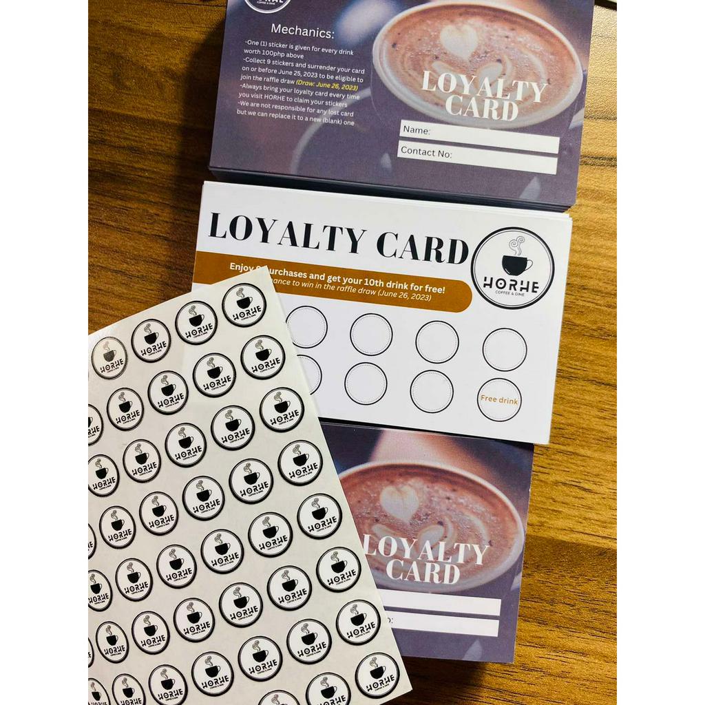 50pcs Coffee Shop Loyalty Card/ Customized | Shopee Philippines