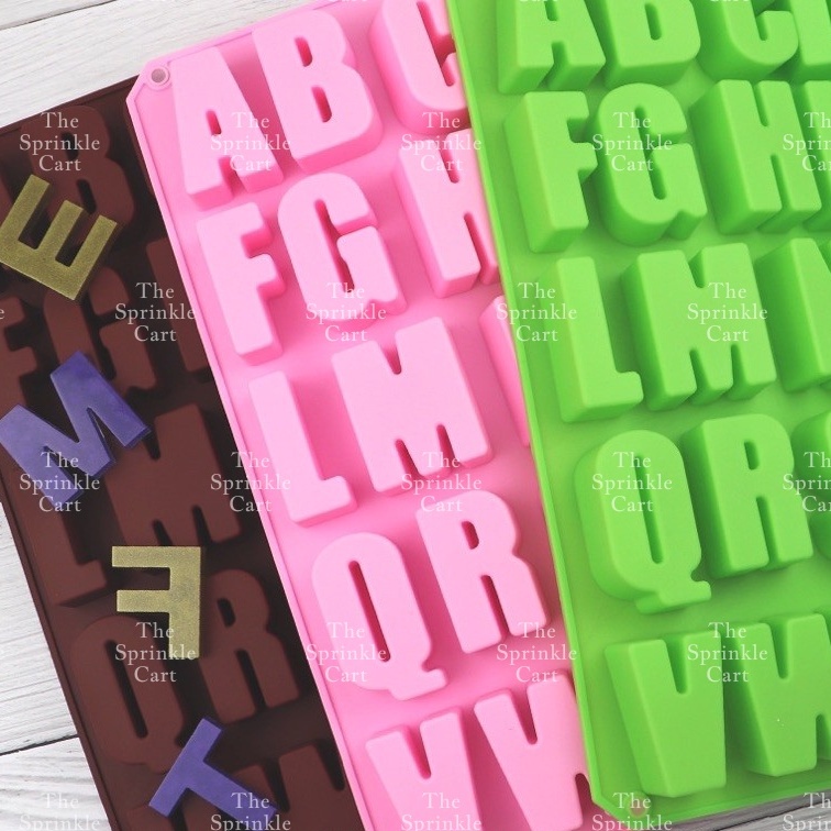 Silicone Lowercase Uppercase Numbers Letter Molder Chocolate Kitchen ...
