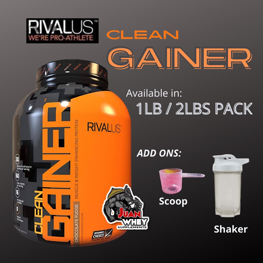 Rivalus Clean Gainer (1LB / 2LBS Pack) | Shopee Philippines