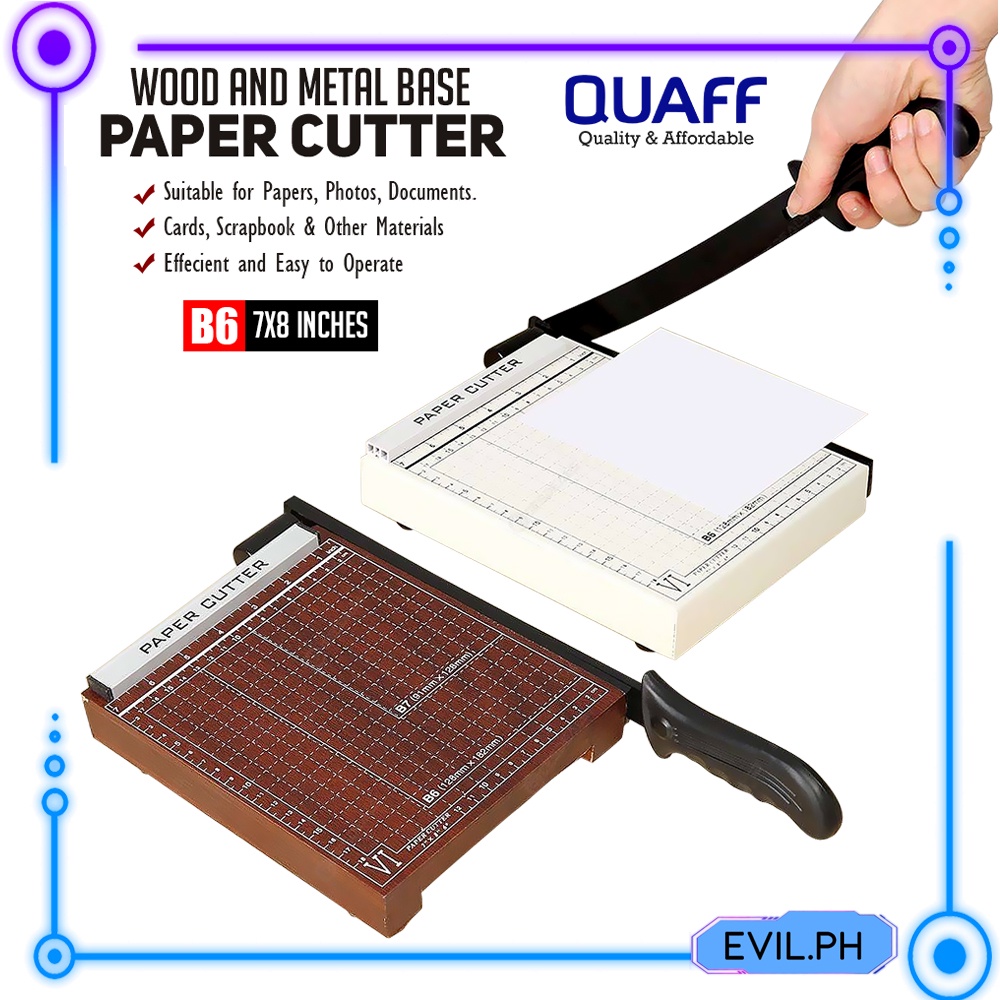 QUAFF Paper Cutter A4 / A3 / A5 / B4 || Metal Based & Wood Based ...