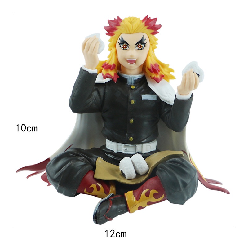 Demon Slayer Sit Action Figures Eating Rice Ball Kanroji Mitsuri Kochou ...