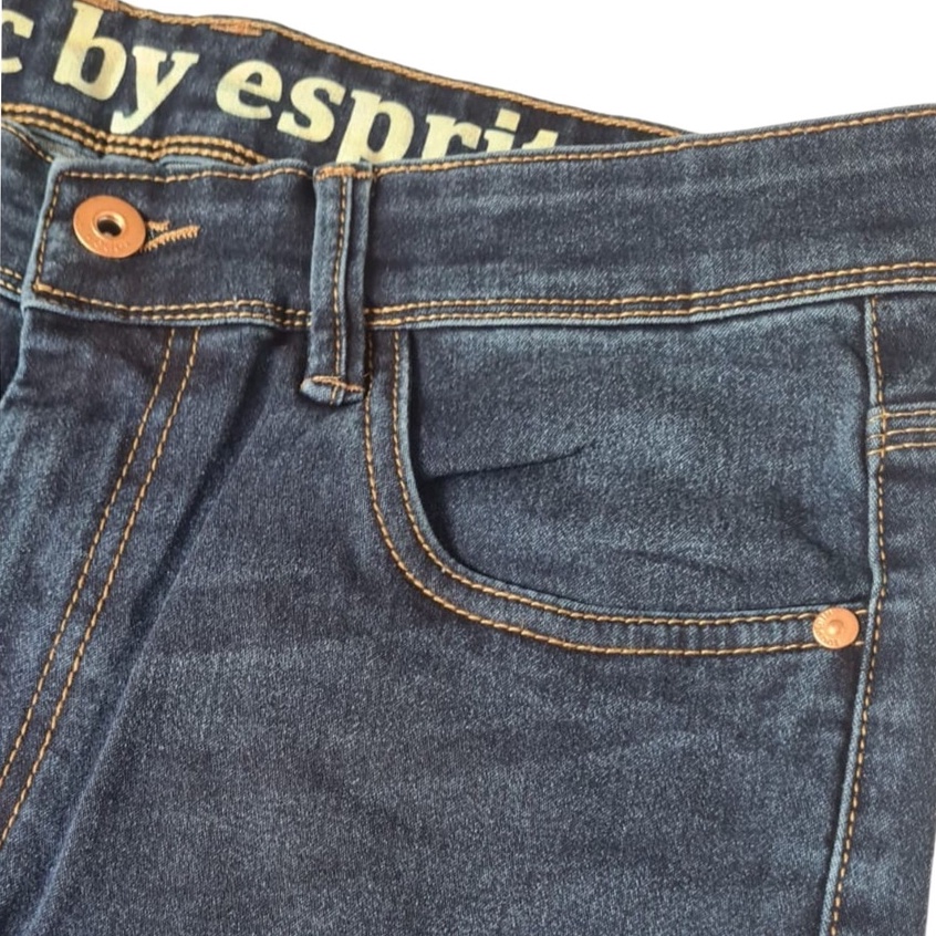 EDC by Esprit Mens Slim Dark Denim Jeans Original Overrun | Shopee ...